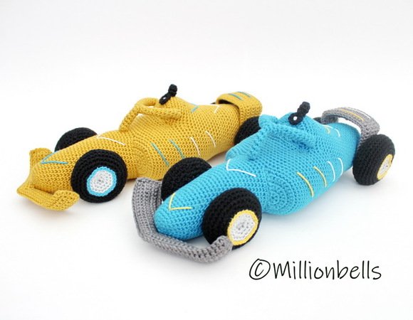 Formula 1 Race Car Amigurumi Crochet Pattern Racing F1 Sports Toy