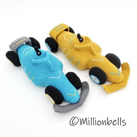 Formula 1 Race Car Amigurumi Crochet Pattern Racing F1 Sports Toy