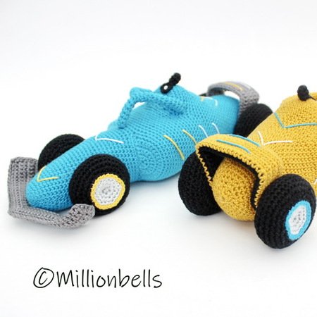 Formula 1 Race Car Amigurumi Crochet Pattern Racing F1 Sports Toy