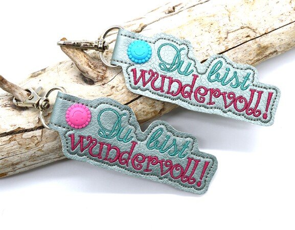 Stickdatei Anhänger Du bist wundervoll