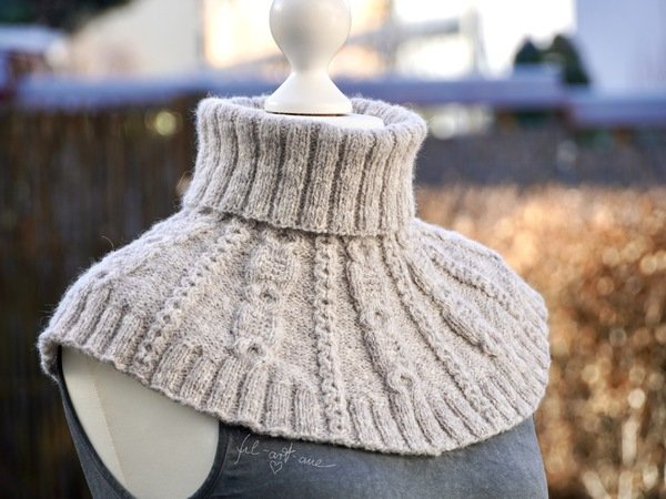Neckwarmer / Collar "Candlelight-Cowl", Knitting Pattern, One Size