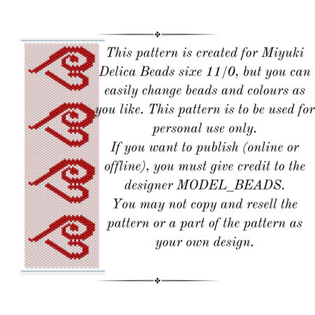 Love Letters Peyote Stitch Bracelet