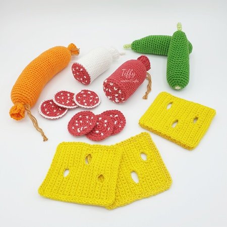 Sausage Easy Play Food Crochet Pattern