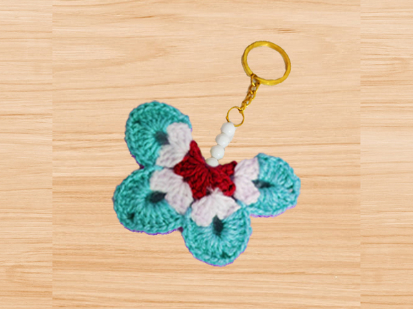 A butterfly keychain pattern
