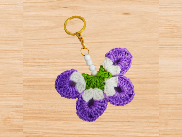 A butterfly keychain pattern