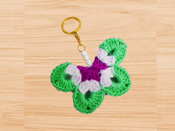 A butterfly keychain pattern