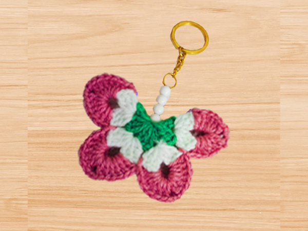 A butterfly keychain pattern