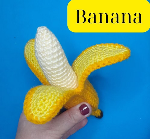 Banana Crochet pattern, Food pattern, Banana amigurumi, Crochet Fruit