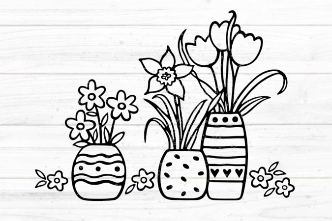 Blumen Vasen Plotterdatei SVG DXF FCM
