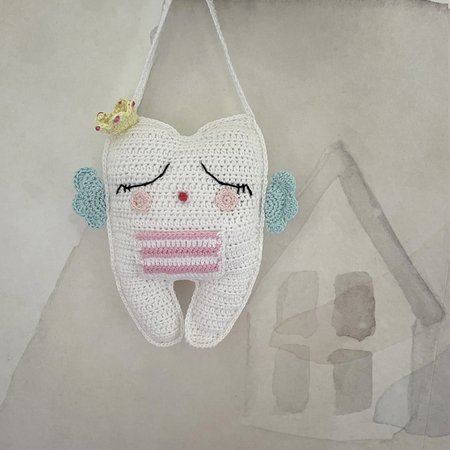 Tooth Fairy Amigurumi Easy Crochet Pattern for Beginners, Baby Teeth Pillow