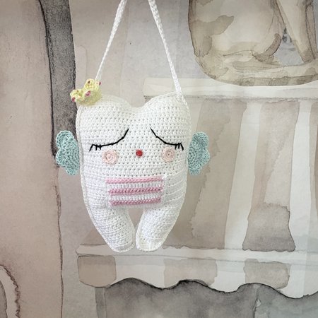 Tooth Fairy Amigurumi Easy Crochet Pattern for Beginners, Baby Teeth Pillow