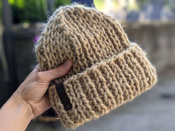 Double Brim Bulky Hat Knitting Pattern