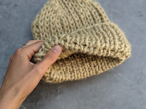 Double Brim Bulky Hat Knitting Pattern