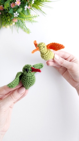 Crochet hummingbird pattern, easy crochet amigurumi bird pattern, crochet k