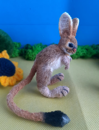 Miniature Jerboa Crochet pattern, Realistic animal toy, Rodent toys