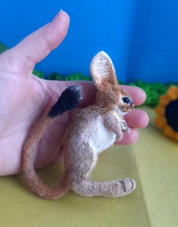 Miniature Jerboa Crochet pattern, Realistic animal toy, Rodent toys