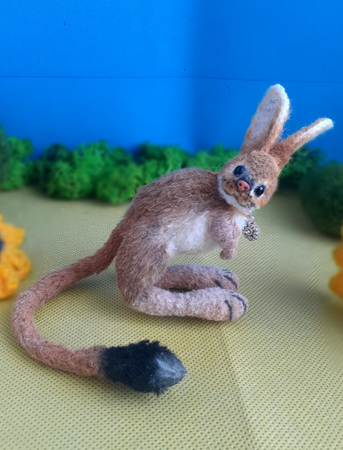 Miniature Jerboa Crochet pattern, Realistic animal toy, Rodent toys