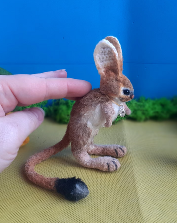 Miniature Jerboa Crochet pattern, Realistic animal toy, Rodent toys