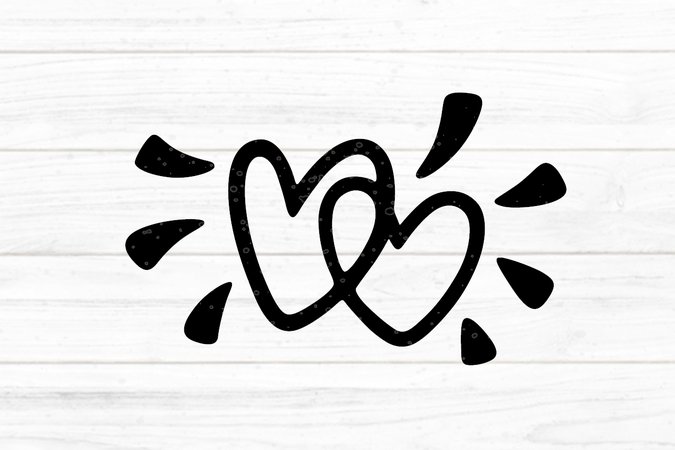 Zwei Herzen Plotterdatei SVG DXF FCM