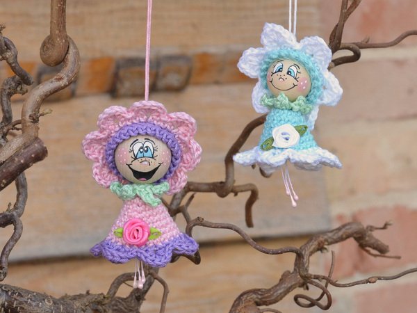 Gute Laune Anhänger Blumenkinder Frühling 2 Größen