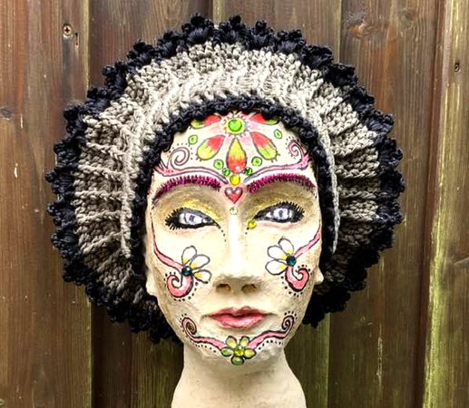 Perles GELE Haube Glorya