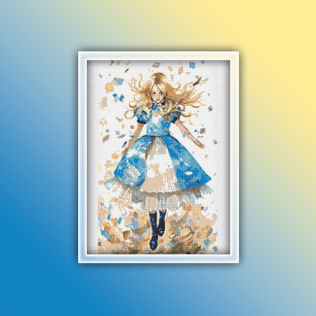 Alice in Wonderland 4 Cross Stitch Pattern PDF instant download