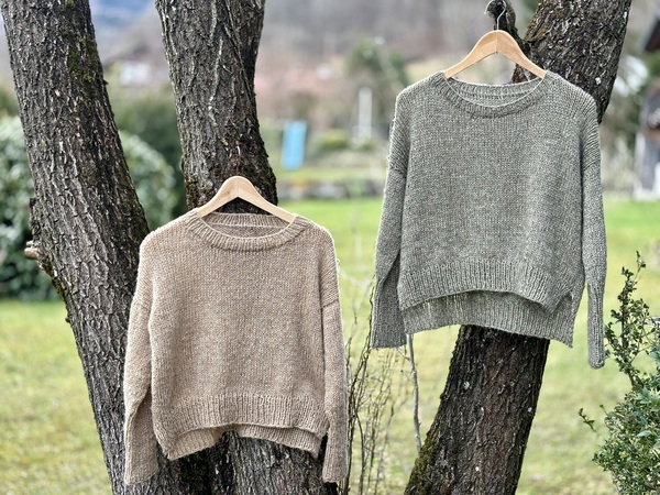 Strickanleitung | Leichter Basic Pullover SCHILF | einfach | nahtlos