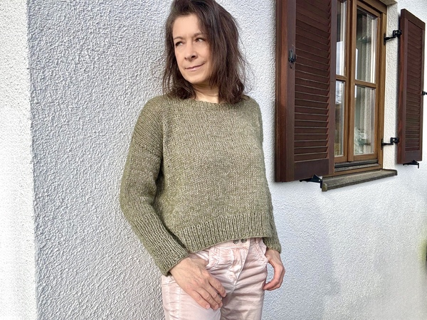 Strickanleitung | Leichter Basic Pullover SCHILF | einfach | nahtlos