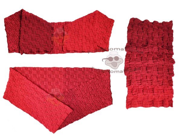 Schal Stola „Red Sea“ jede Breite jede Länge jede Wolle möglich / Anleitung