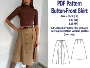 Pinafore Dress Sewing Pattern PDF Sewing Patterns Women Sewing Pattern