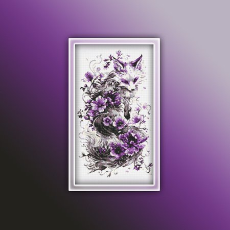 Black Fox 1 Cross Stitch Pattern PDF Instant Download