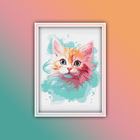 Cat 42 Cross Stitch Pattern PDF Instant Download