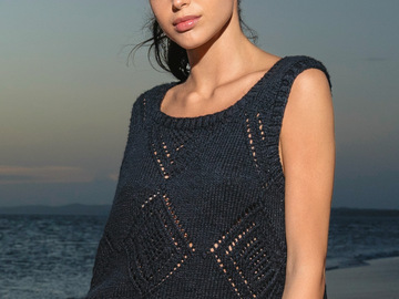 Top stricken -- Lace-Optik mit Bändchengarn