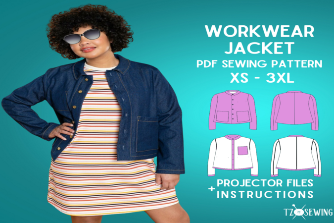 Workwear Jacket Pattern | Chore Jacket Sewing Pattern | XS-3XL
