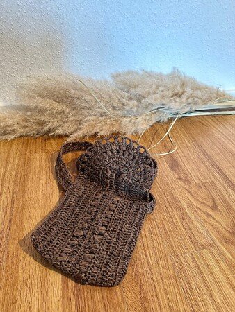 Crochet set papyrus hat and bag