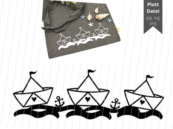 Plotterdatei Boot Faltboot maritim