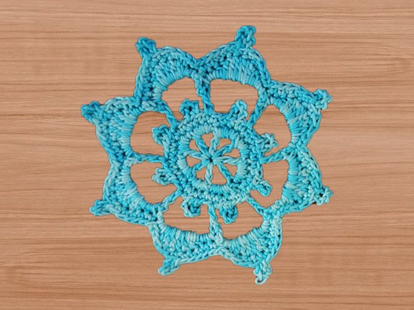 A crochet round motif - coaster PDF pattern