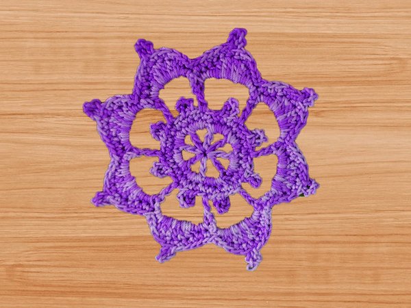 A crochet round motif - coaster PDF pattern