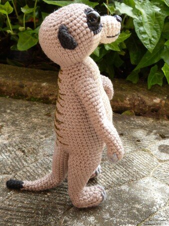 Evi Meerkat, crochet pattern for left-handers