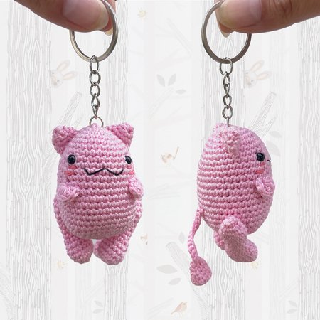 Bundle Crochet Pattern Amigurumi Keychain Anime Poke Animals Pika & Mew