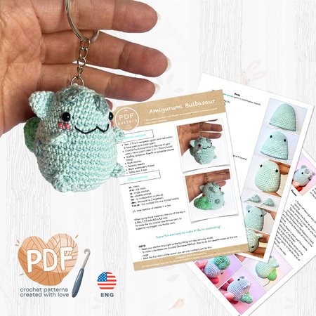 Bundle Crochet Pattern Amigurumi Keychain Anime Poke Animals Pika & Mew