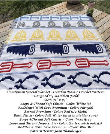 Handyman Special Blanket Crochet Pattern