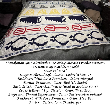 Handyman Special Blanket Crochet Pattern