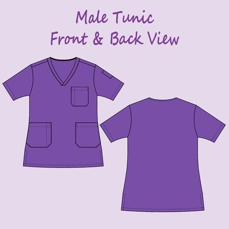 Male Scrub Set PDF Sewing Pattern | Medical Scrub Sewing | Unisex pattern