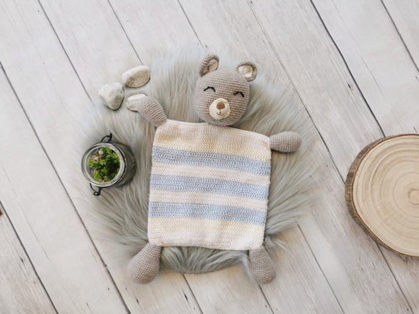 Crochet pattern PDF cuddle cloth bear crocheted cuddly blanket amigurumi