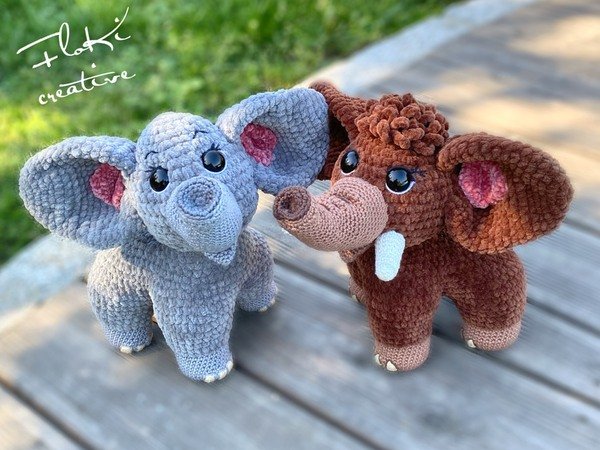 Häkelanleitung Elefant und Mammut "Topsy"