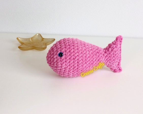No Sew Fish Plush Toy - Crochet Pattern for Beginners
