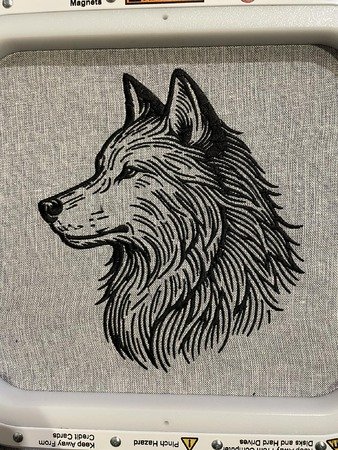 Stickdatei - Wolfskopf Wolf - 2 Größen