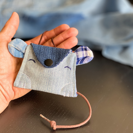 Coin purse sewing pattern, mouse wallet, neck pouch + math mouse