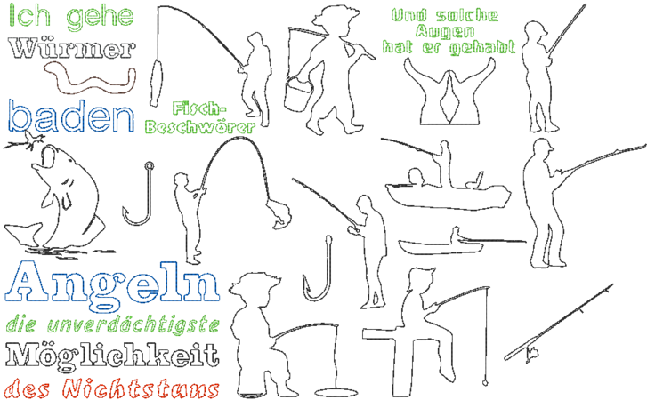 Stickdatei - Angler Angel Linien